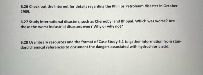 Solved 6.26 Check out the Internet for details regarding the | Chegg.com