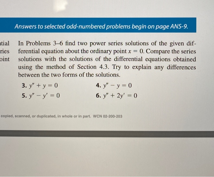 Solved Answers to selected odd-numbered problems begin on | Chegg.com