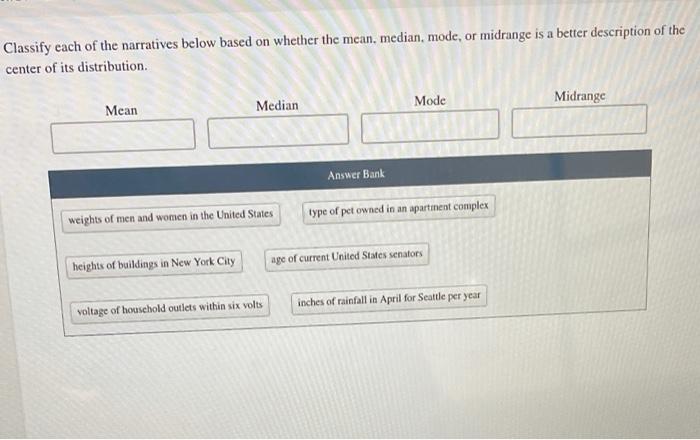 Solved Classify cach of the narratives below based on | Chegg.com
