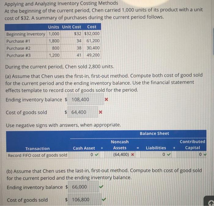 Solved Applying and Analyzing Inventory Costing Methods At | Chegg.com