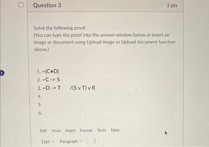 Solved Solve the following proof. (You can type the proof | Chegg.com