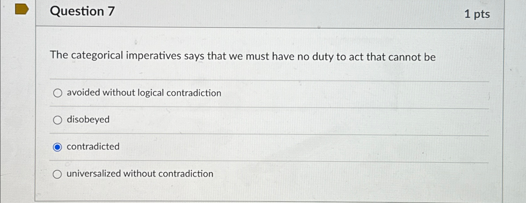 Solved Question 71 ﻿ptsThe categorical imperatives says that | Chegg.com