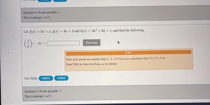 Solved Question 4. Points possible: 1 This is attempt 1 of 3 | Chegg.com