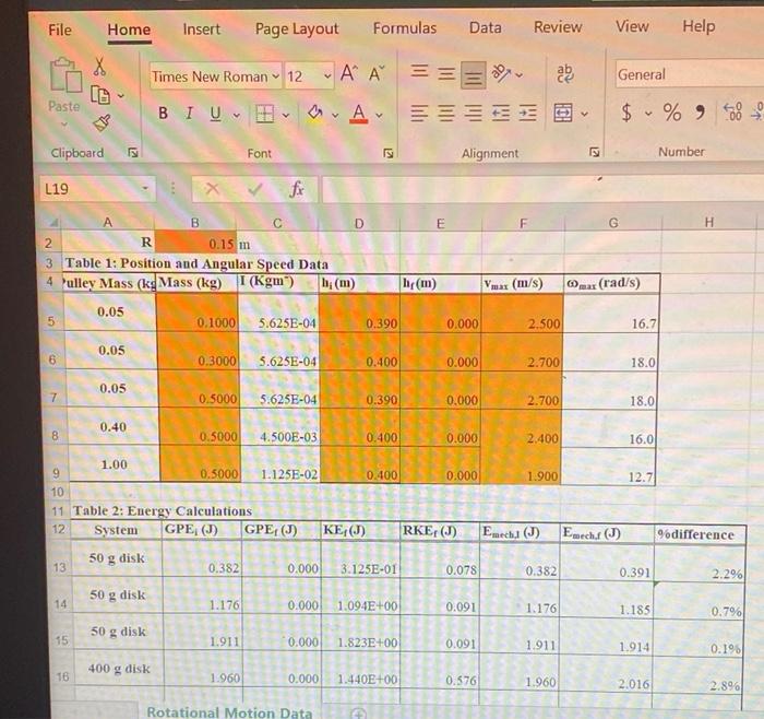 Solved File Home Insert Page Layout Formulas Data Review | Chegg.com