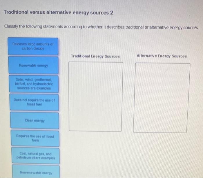 Solved classify the following statements according to | Chegg.com