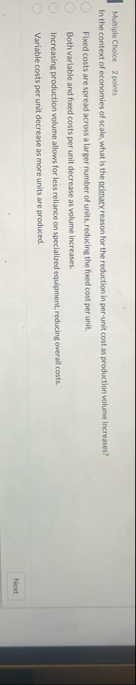 Solved Multiple Cholce2 ﻿pointsIn the context of economies | Chegg.com