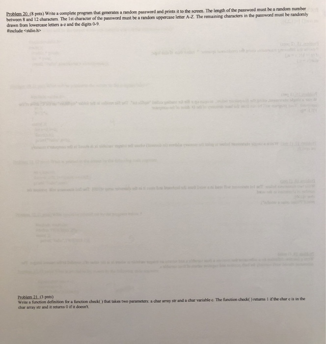 Solved Problem 20 8 Pnts Write A Complete Program That