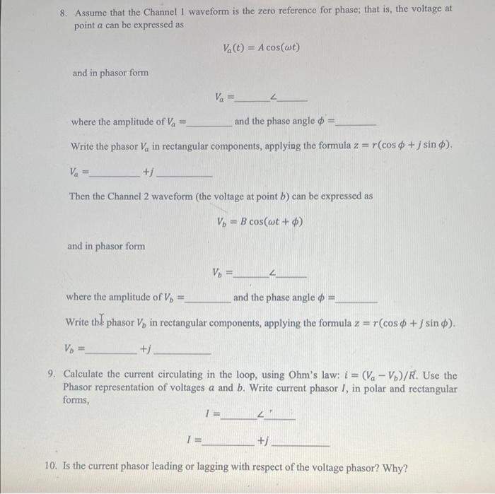 Solved 8. Assume that the Channel 1 waveform is the zero | Chegg.com
