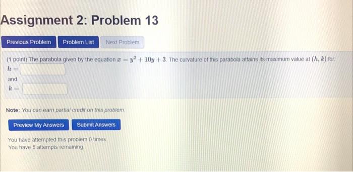 Solved Assignment 2 Problem 13 Previous Problem Problem 9029