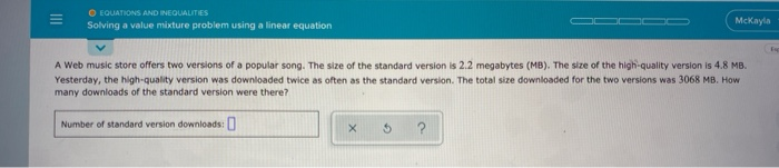 Solved O EQUATIONS AND INEQUALITIES Solving a value mixture | Chegg.com