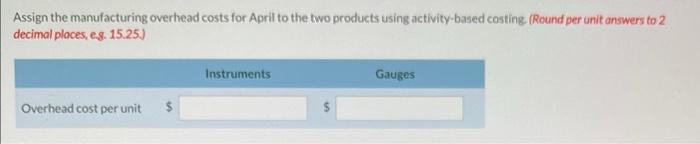 Solved Blossom Instrument, Inc, manufactures two products: | Chegg.com