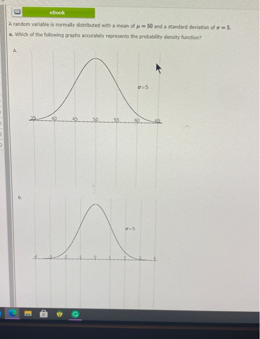 Solved eBook A random variable is normally distributed with | Chegg.com