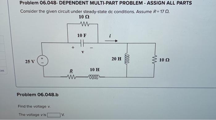 Solved Problem 06.048-DEPENDENT MULTI-PART PROBLEM - ASSIGN | Chegg.com