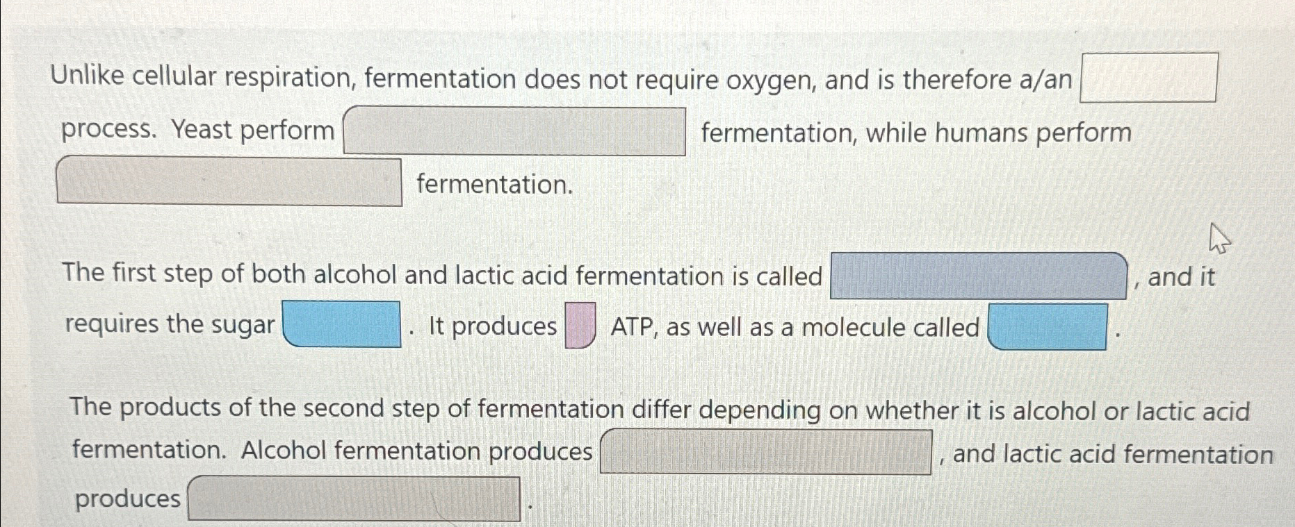 Solved Unlike cellular respiration, fermentation does not | Chegg.com