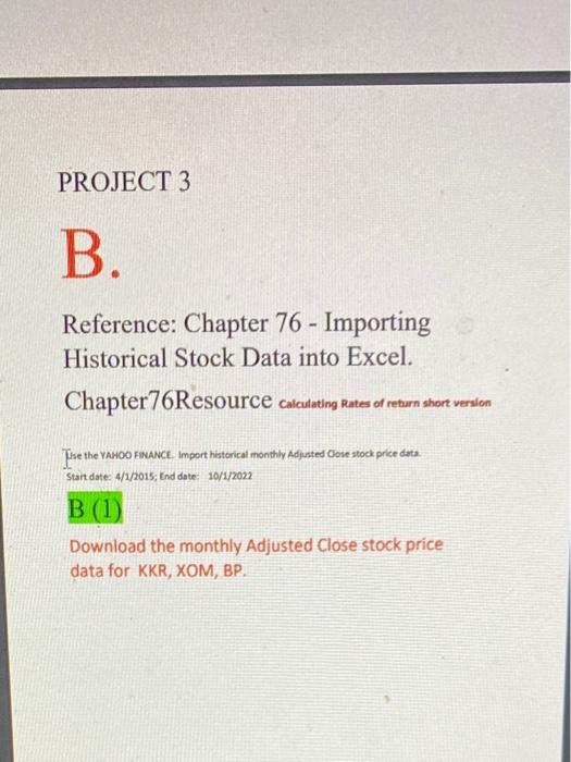 Solved Reference: Chapter 76 - Importing Historical Stock | Chegg.com
