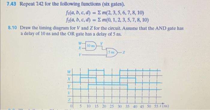 Solved 7.43 Repeat 742 for the following functions (six | Chegg.com
