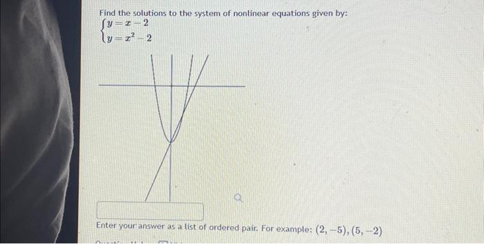 Solved Find the solutions to the system of nonlinear | Chegg.com