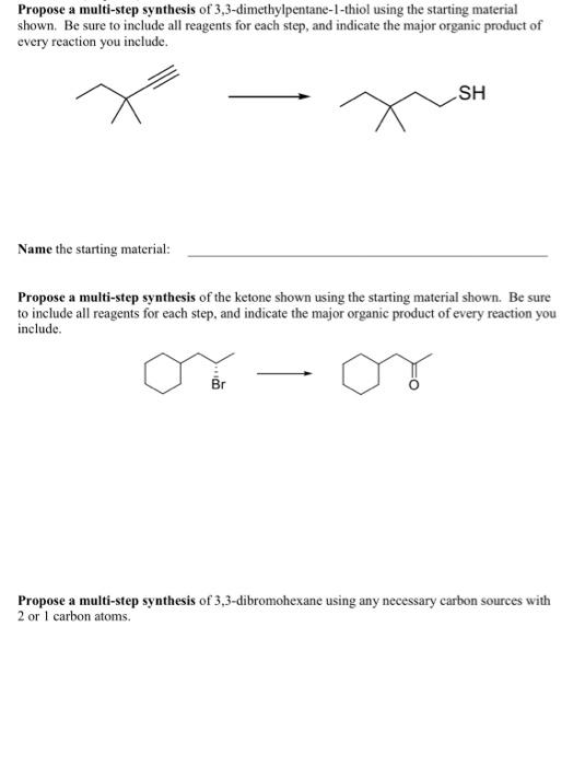 Solved Propose a multi-step synthesis of | Chegg.com
