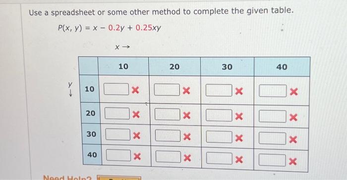 Solved Use a spreadsheet or some other method to complete | Chegg.com