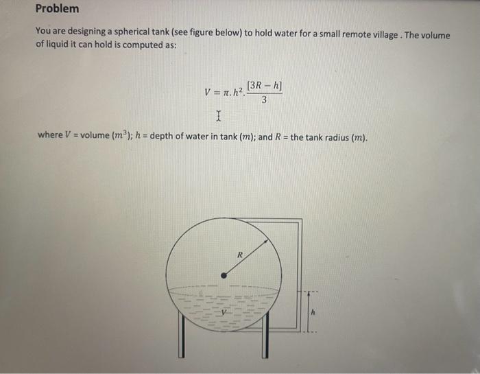 Solved You are designing a spherical tank (see figure below) | Chegg.com