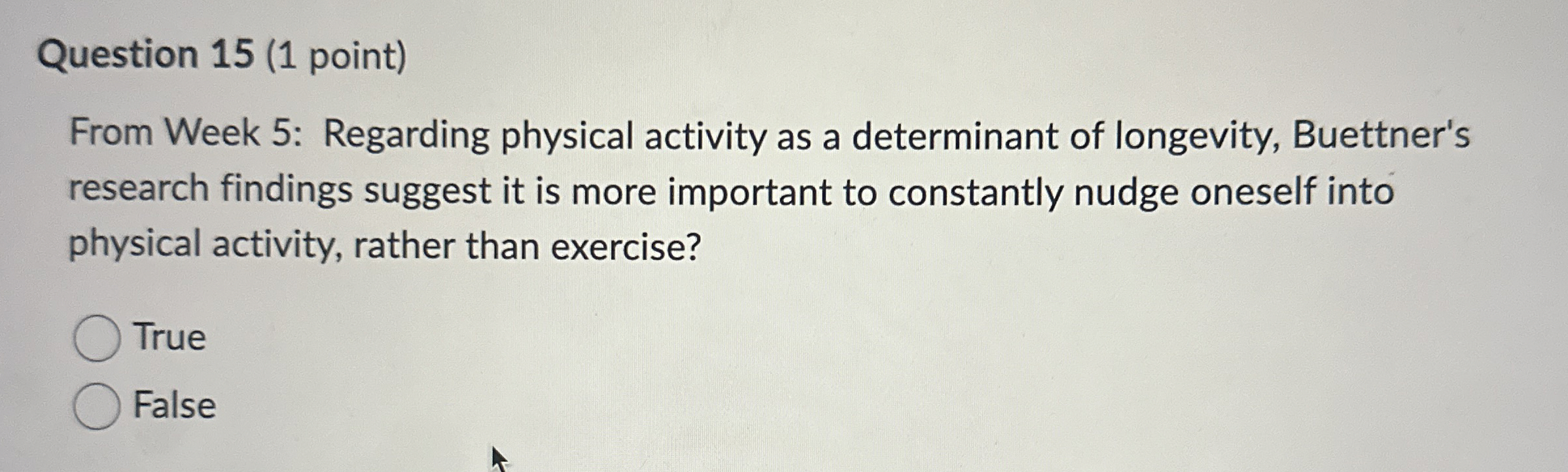 Solved Question 15 (1 ﻿point)From Week 5: Regarding physical | Chegg.com