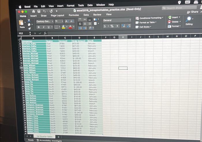 Open Our Practice Workbook Create A Pivottable In A