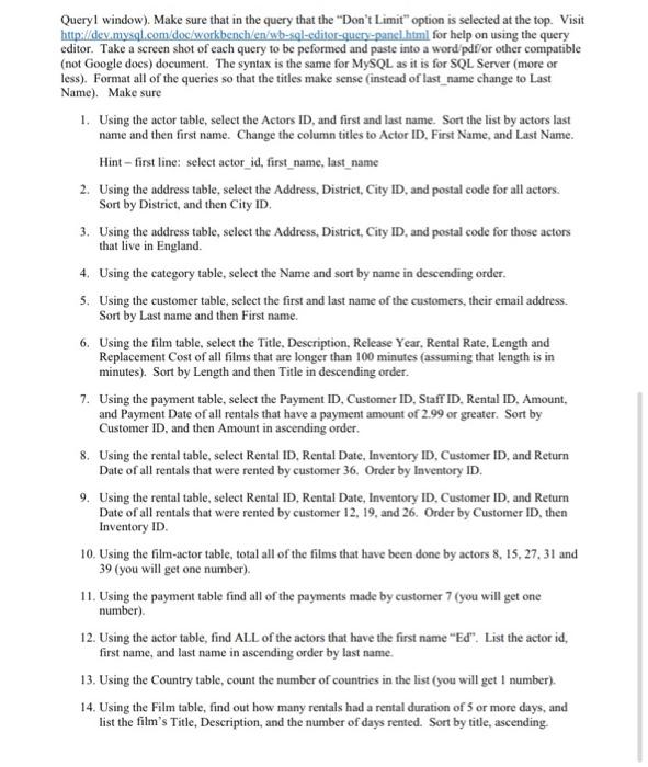 Sql Homework Using Mysol Assignment 4 Cop3703