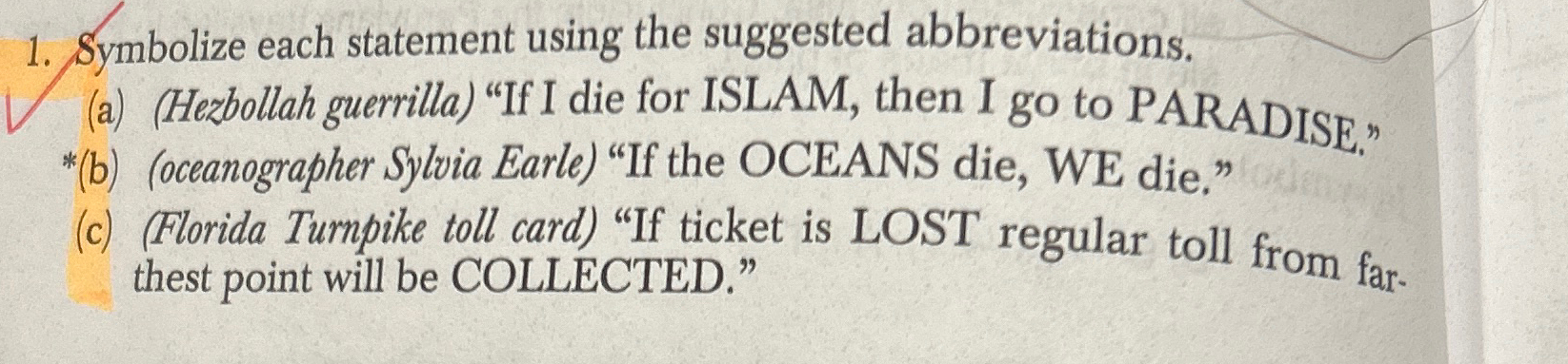 Solved Symbolize each statement using the suggested | Chegg.com