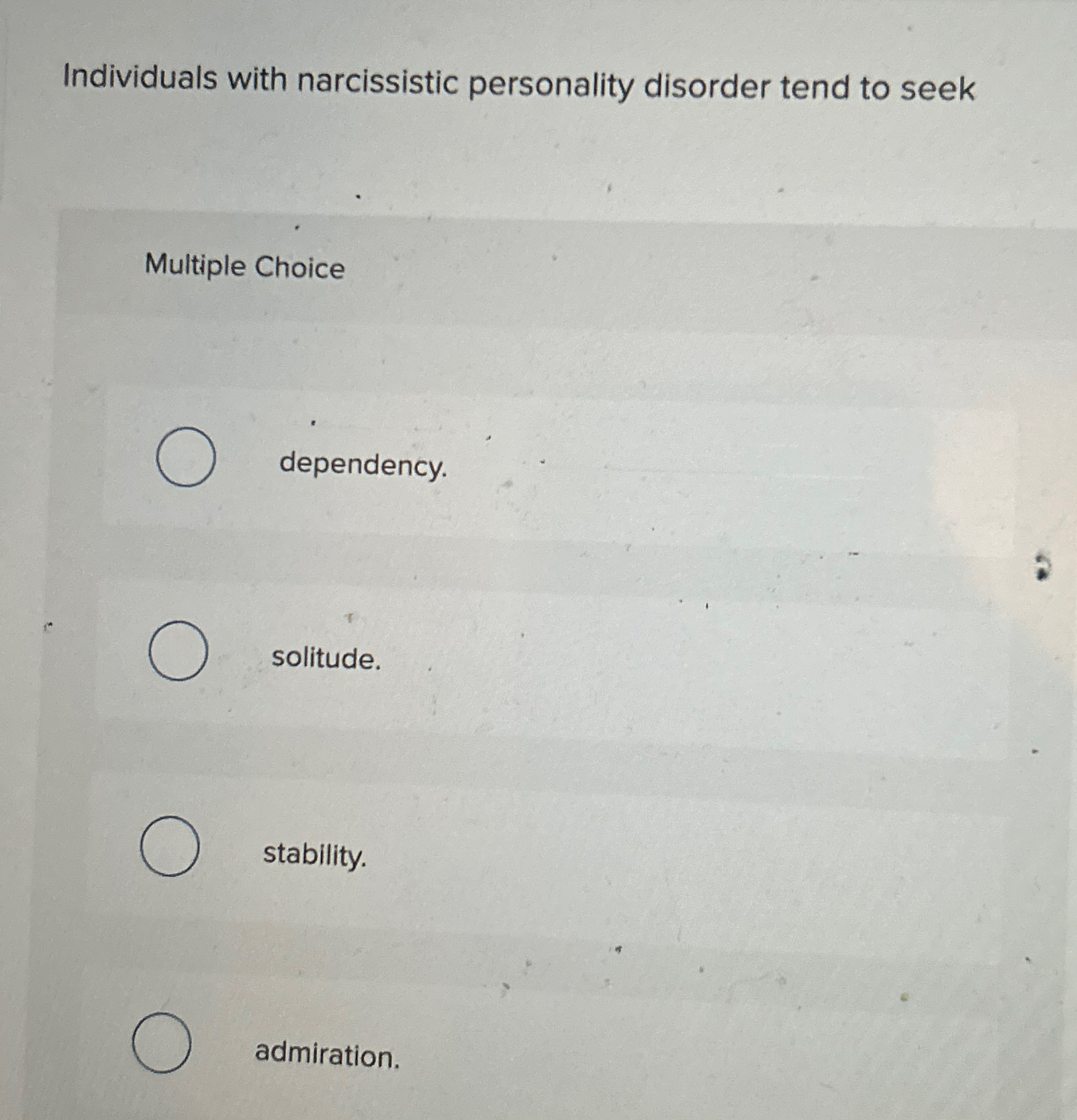 Solved Individuals with narcissistic personality disorder | Chegg.com