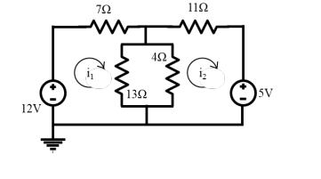 Solved determine i1 and i2 in the circuit below | Chegg.com