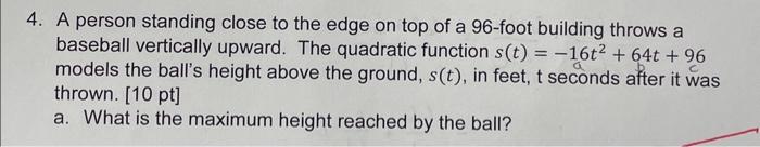 Solved A person standing close to the edge on top of a | Chegg.com