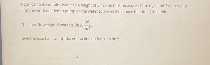 Solved A cylindrical tank contains water to a height of 2 m. | Chegg.com