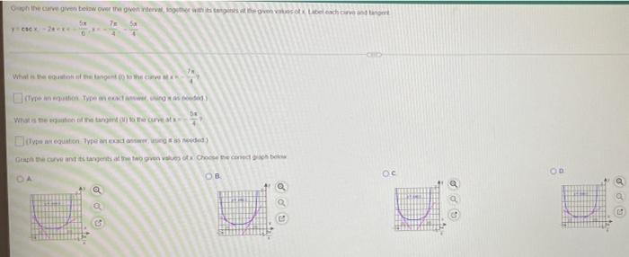 Solved Graph the curve given below over the given interval, | Chegg.com