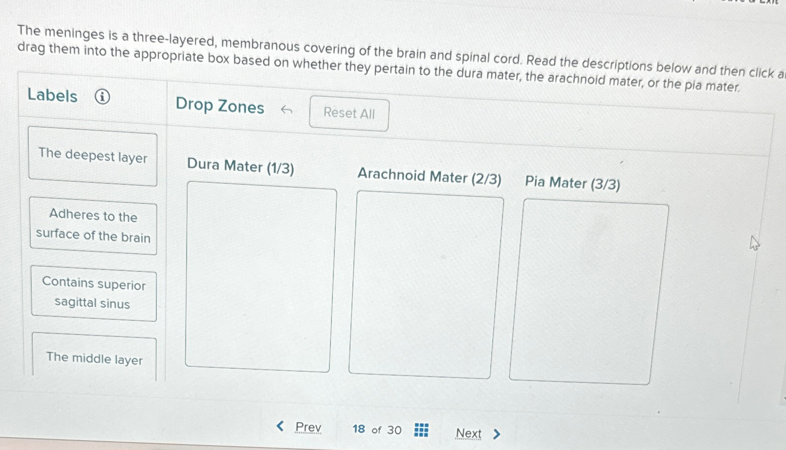 Solved The meninges is a three-layered, membranous covering | Chegg.com