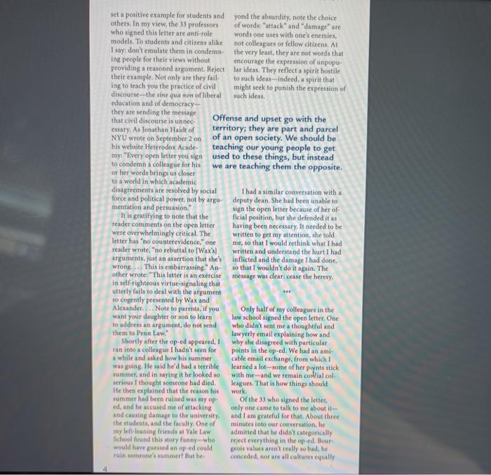 Solved A PUBLICATION OF HILLSDALE COLLEGE Imprimis OVER | Chegg.com