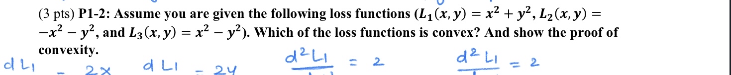 Solved (3 ﻿pts) ﻿P1-2: Assume you are given the following | Chegg.com