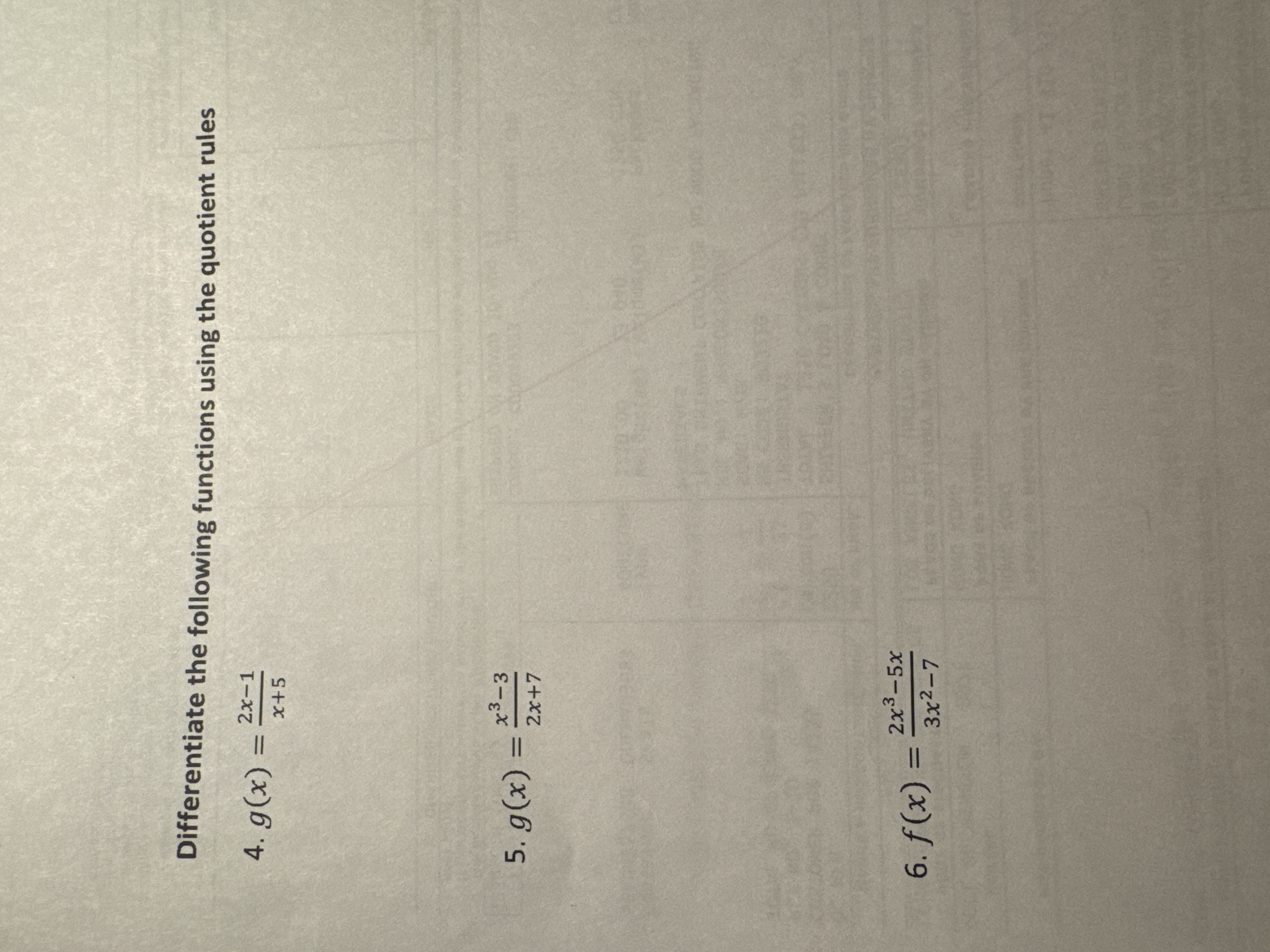 Solved Differentiate the following functions using the | Chegg.com