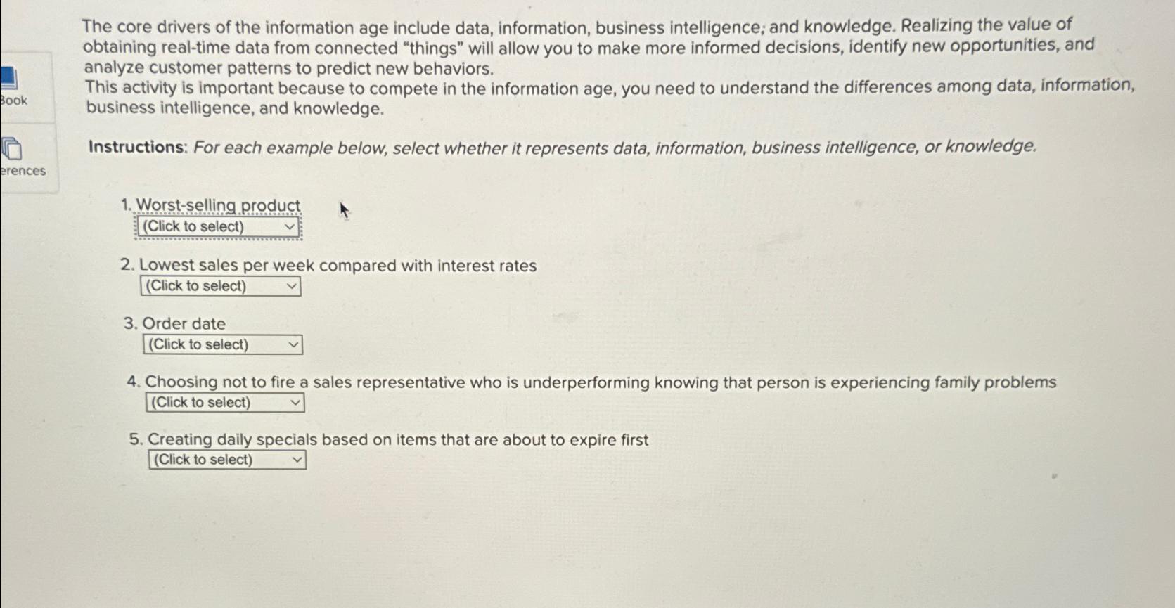 Solved The core drivers of the information age include data, | Chegg.com