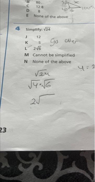 Solved Simplify: 24 J L 26125 Go ONr M Cannot be | Chegg.com