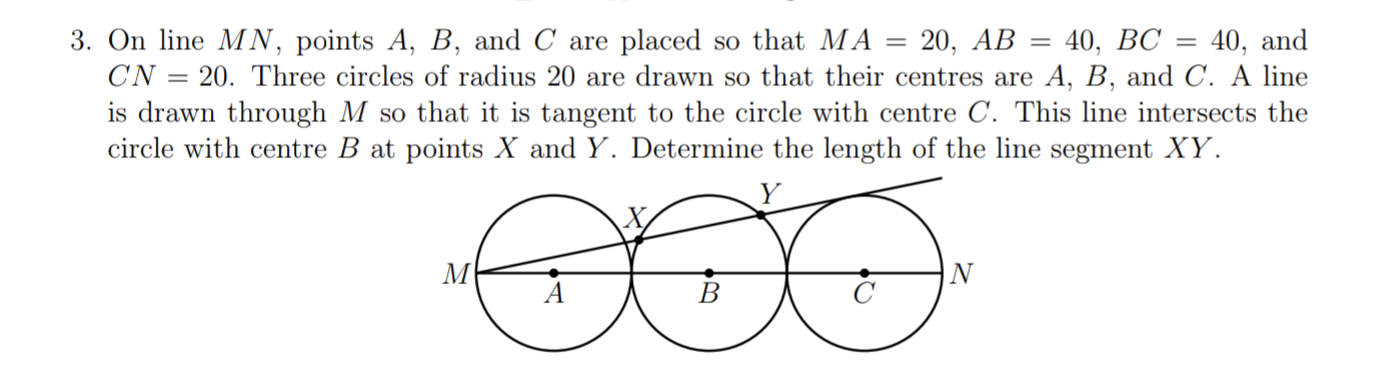 Solved On line MN, ﻿points A,B, ﻿and C ﻿are placed so that | Chegg.com