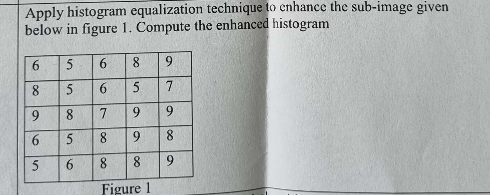 Apply histogram equalization technique to enhance the | Chegg.com