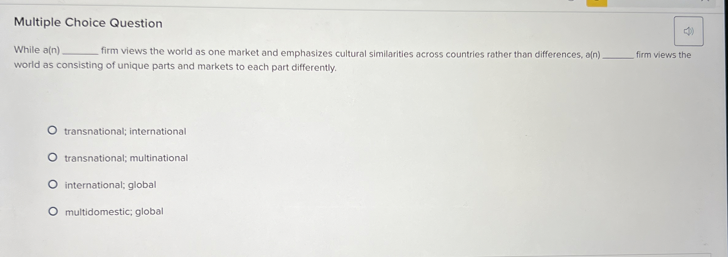 Solved Multiple Choice QuestionWhile a( n )firm views the | Chegg.com