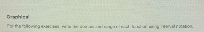Solved Graphical For the following exercises, write the | Chegg.com