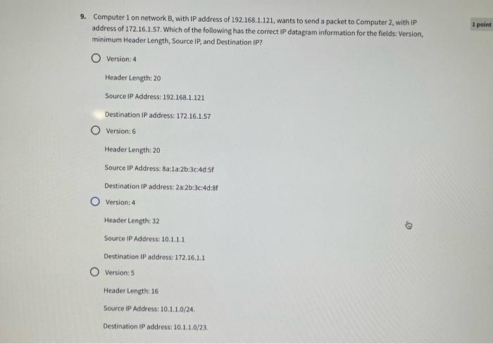 Solved Use the following scenario to answer the 10 questions | Chegg.com