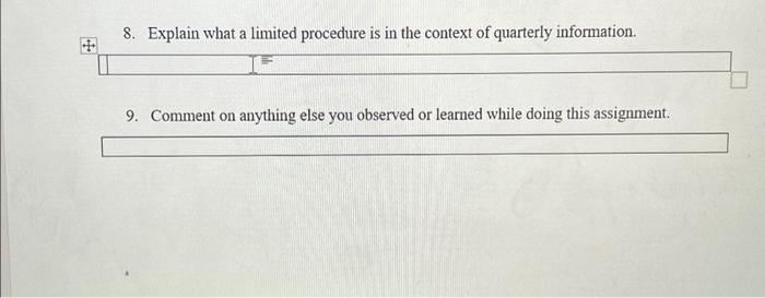 Solved 8. Explain what a limited procedure is in the context | Chegg.com