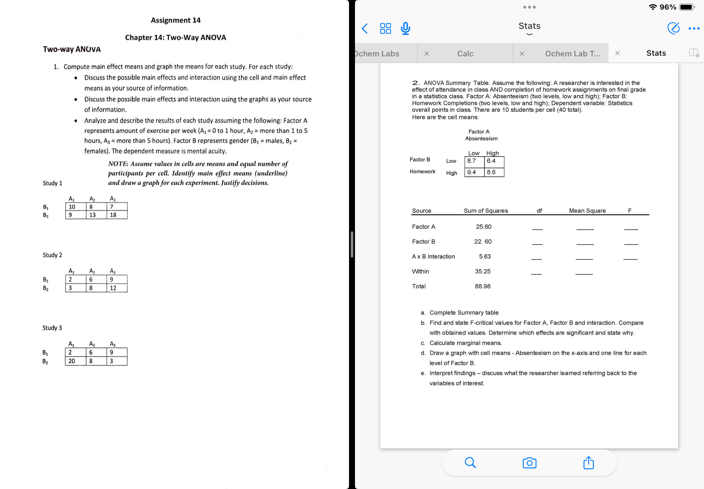 Solved Assignment 14Chapter 14: Two-Way ANOVATwo-way | Chegg.com