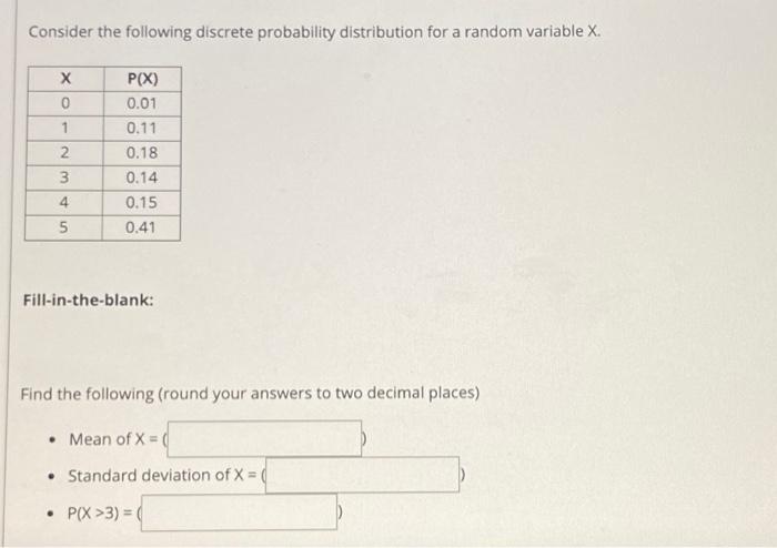 Solved Determine the value for the missing probability so | Chegg.com