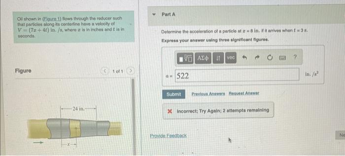 Solved Of shown in (Fique 1) flows through the reducer such | Chegg.com