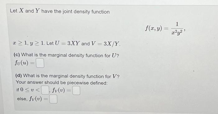 Let X and Y have the joint density function | Chegg.com