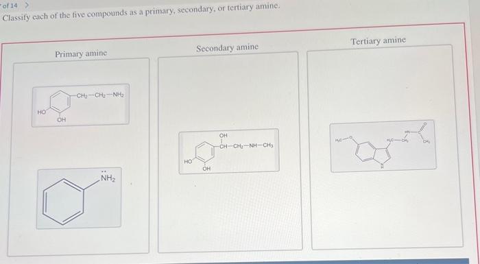Solved Classify each of the five compounds as a primary, | Chegg.com
